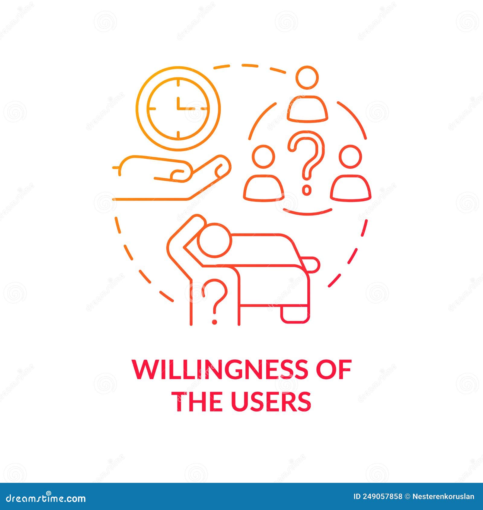 Willingness of Users Red Gradient Concept Icon Stock Vector ... Willingness of Users Red Gradient Concept Icon Stock Vector ...