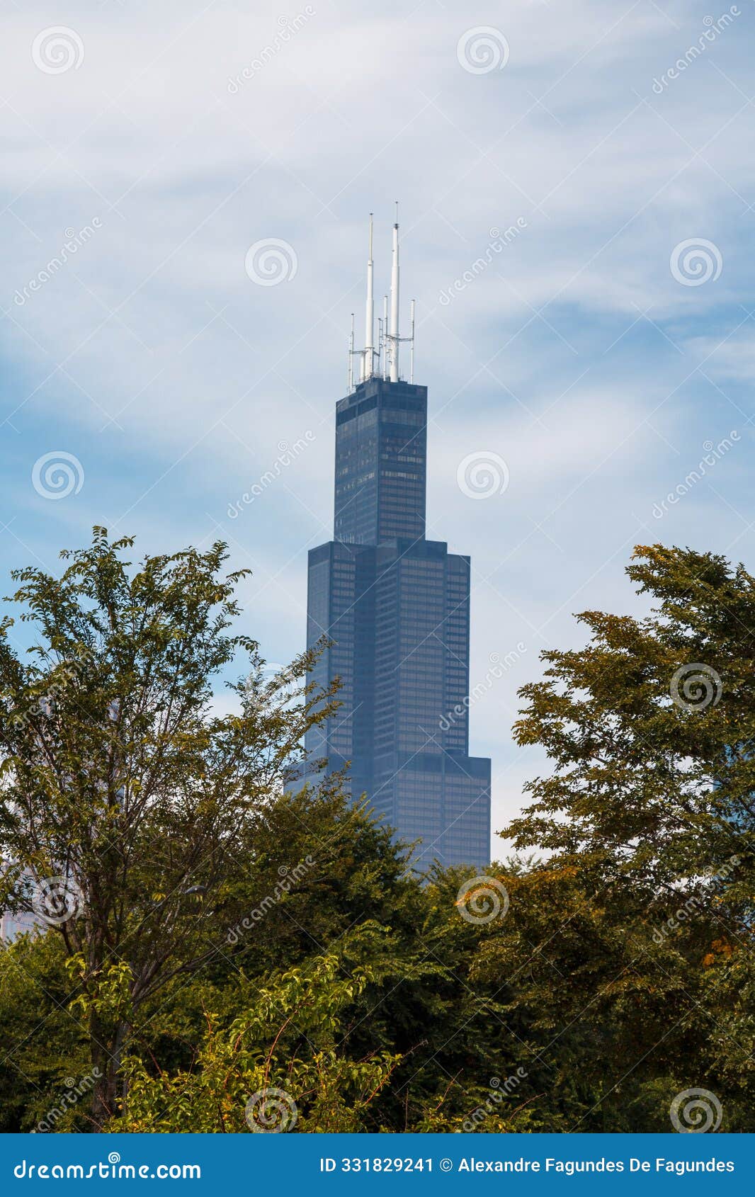 Willis Tower Skyscraper Modern Architecture Building, Chicago, IL, USA ...