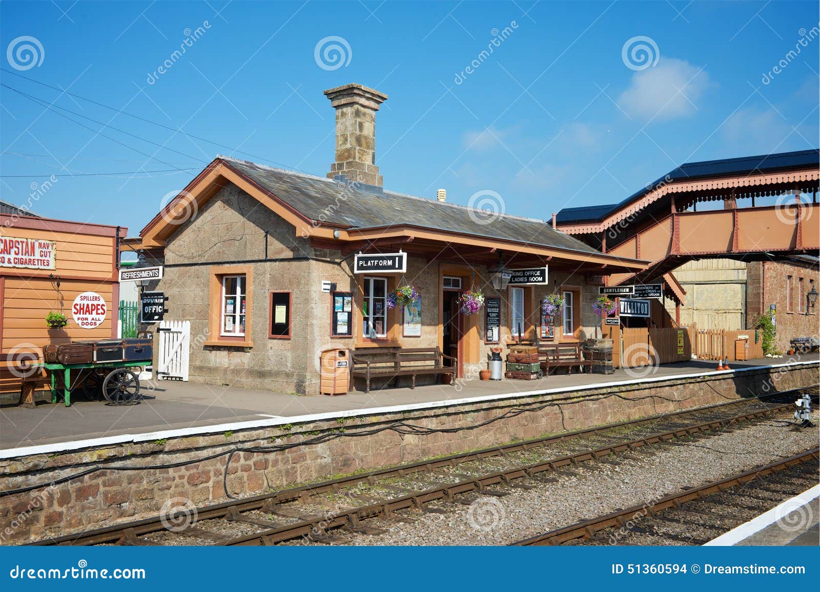 Williton Station North Devon UK Editorial Stock Image - Image of track ...