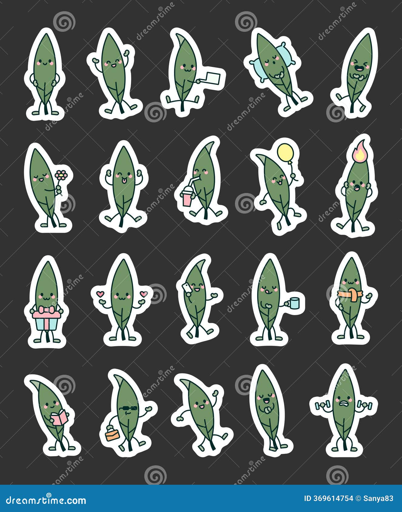 Oak Leaf Character With Angry Emotions, Grumpy Face, Furious Eyes, Arms ...