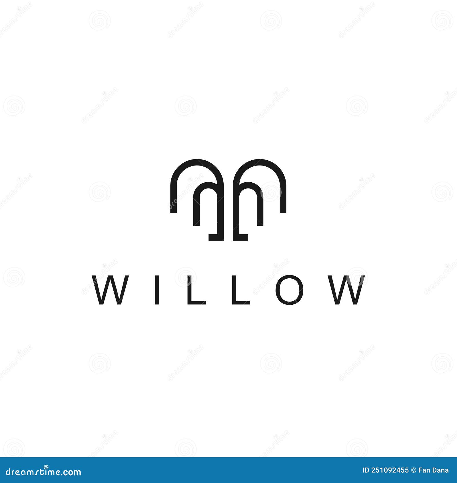 Willow Logo Icon Vector Designs Stock Vector - Illustration of label ...