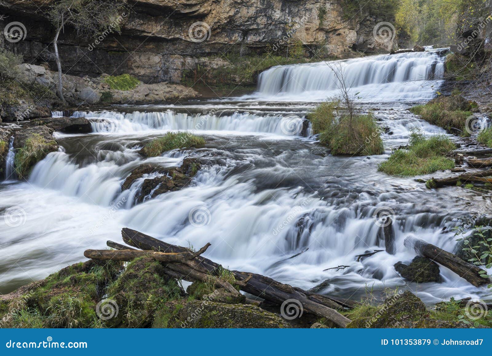Willow River Waterfall stock image. Image of autumn - 101353879