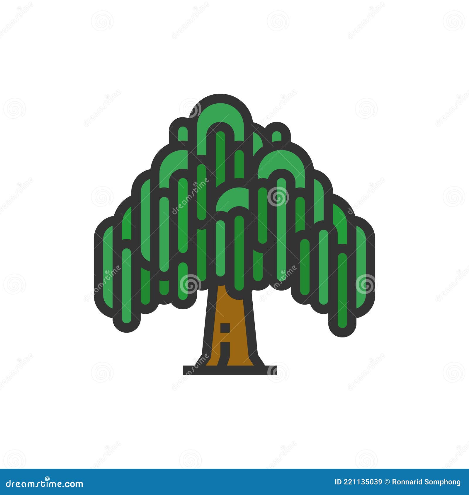 Willow Tree Icon Vector Illustration ,Nature ,Wood Stock Vector ...