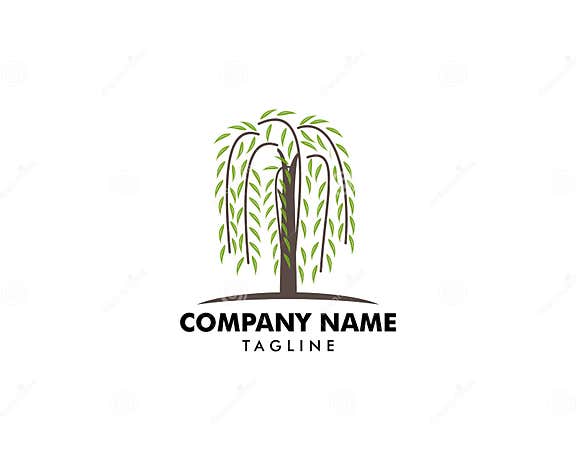 Willow Tree Symbol Logo Vector Stock Vector - Illustration of abstract ...