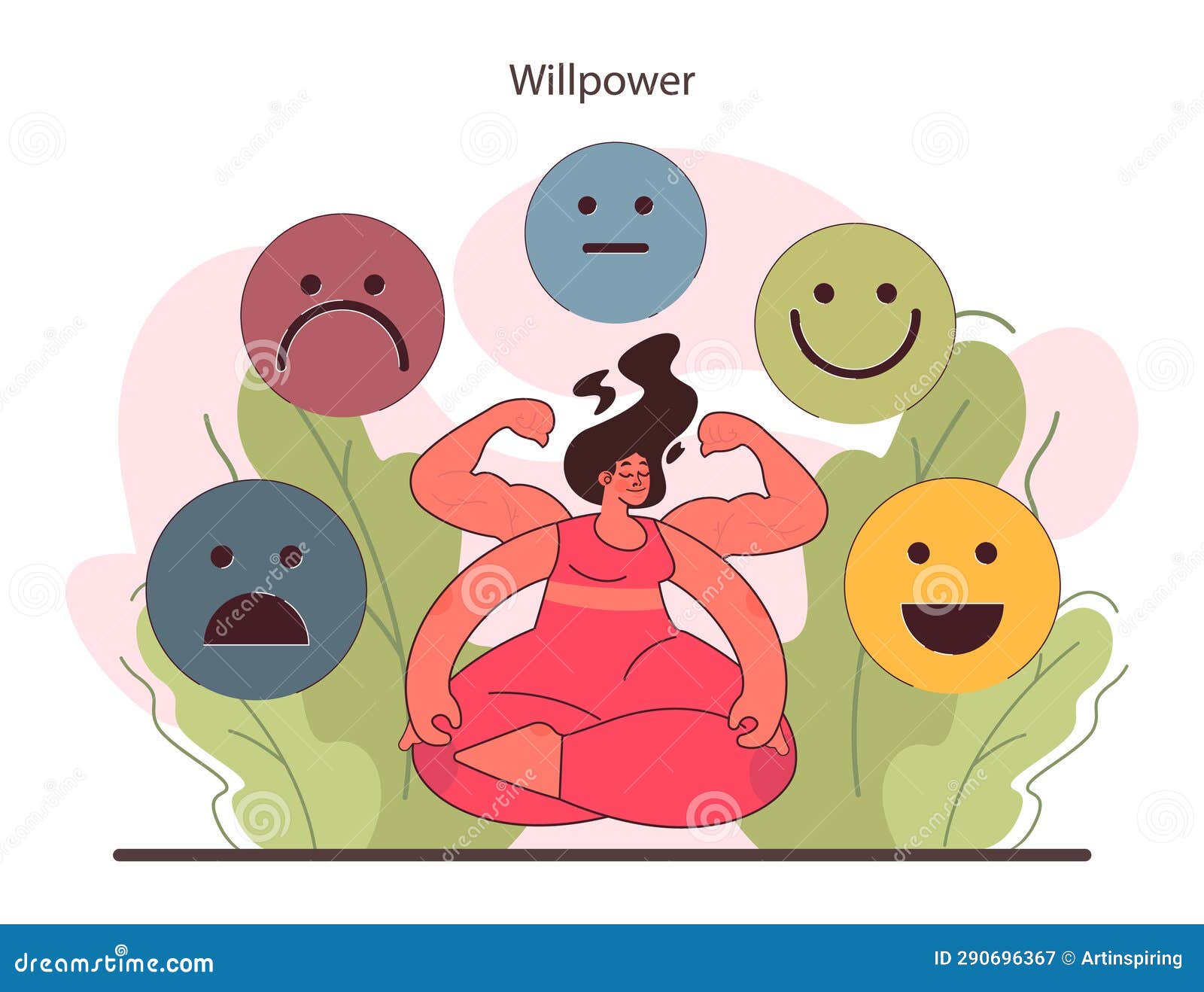 Willpower. Self Discipline Control As Determination Behavior. Emotion ...