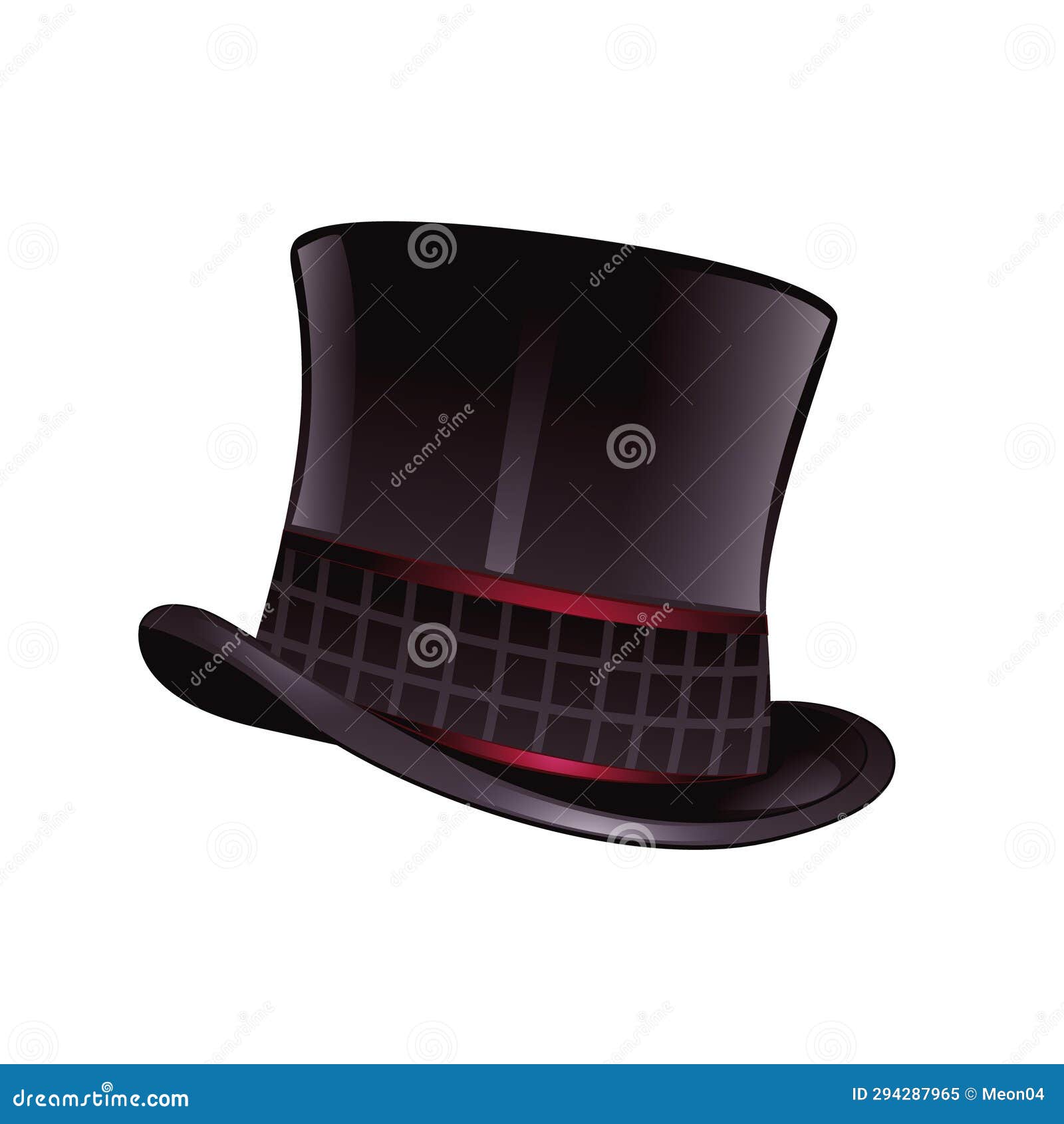 Willy Wonka S Black Top Hat Isolated Stock Vector - Illustration of ...