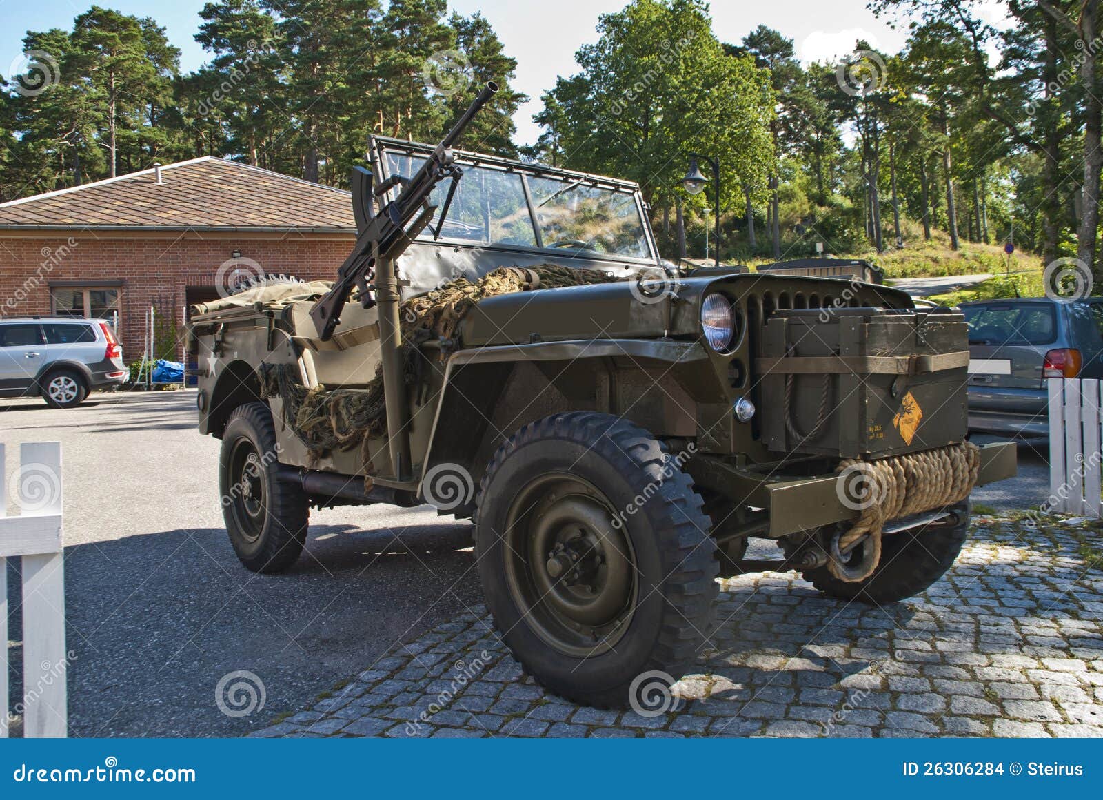 Willys Jeep 1945, With Machine Guns Editorial Image | CartoonDealer.com ...