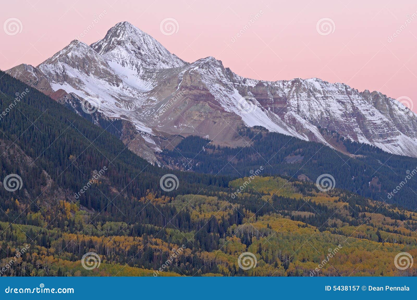 Wilson Peak at Dawn stock image. Image of nature, aspen - 5438157