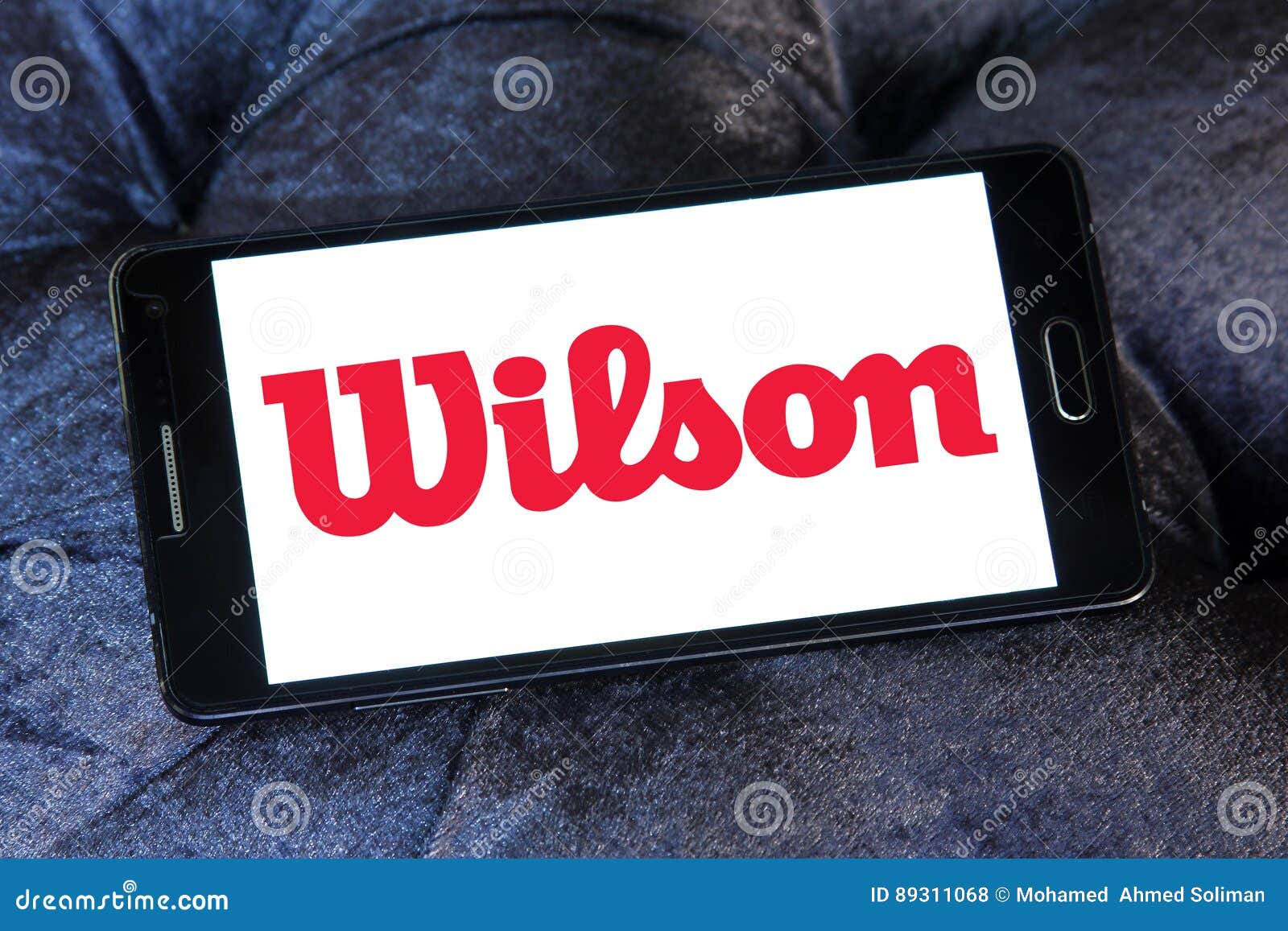 Wilson sporting goods logo editorial stock photo. Image of cellphone ...