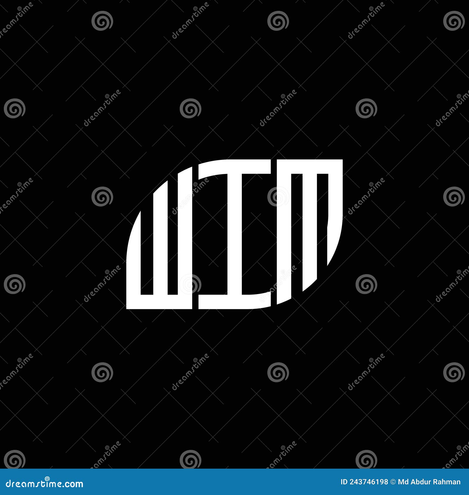 WIM Letter Logo Design On Black Background. WIM Creative Initials ...