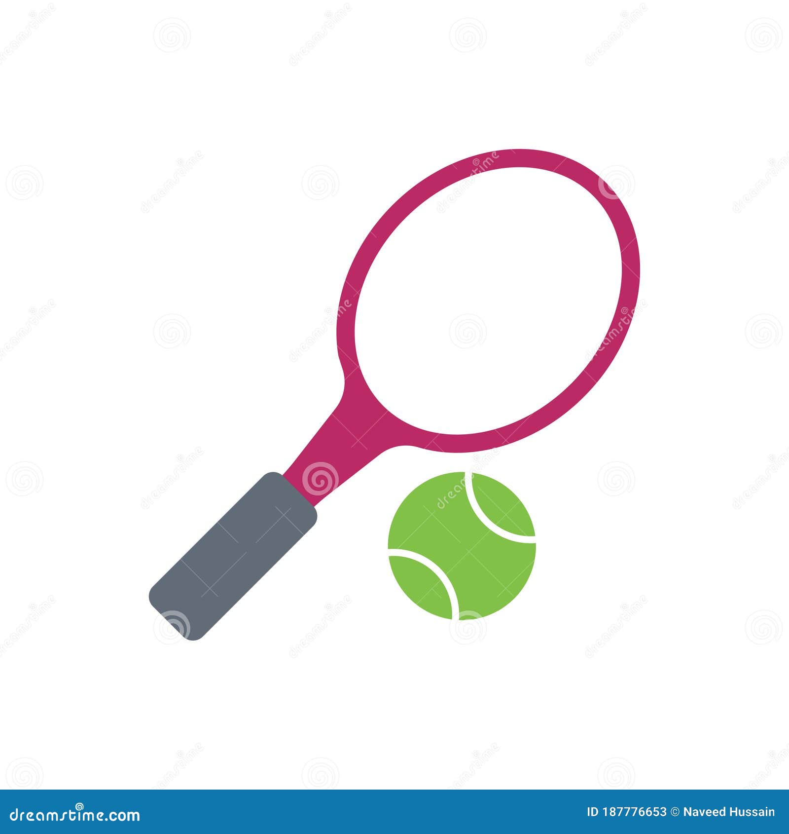 Wimbledon Vector Color Line Flat Icon Stock Vector - Illustration of ...