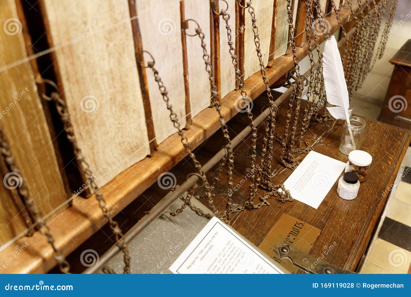 Wimborne Minster England. the Chained Library. Editorial Stock Photo ...