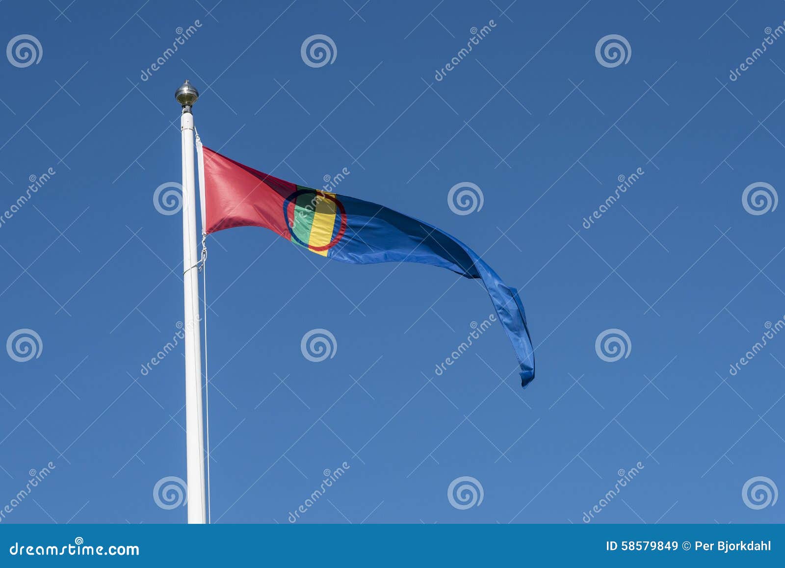Wimpel Sapmi oder Sami stockbild. Bild von blau, skandinavien - 58579849