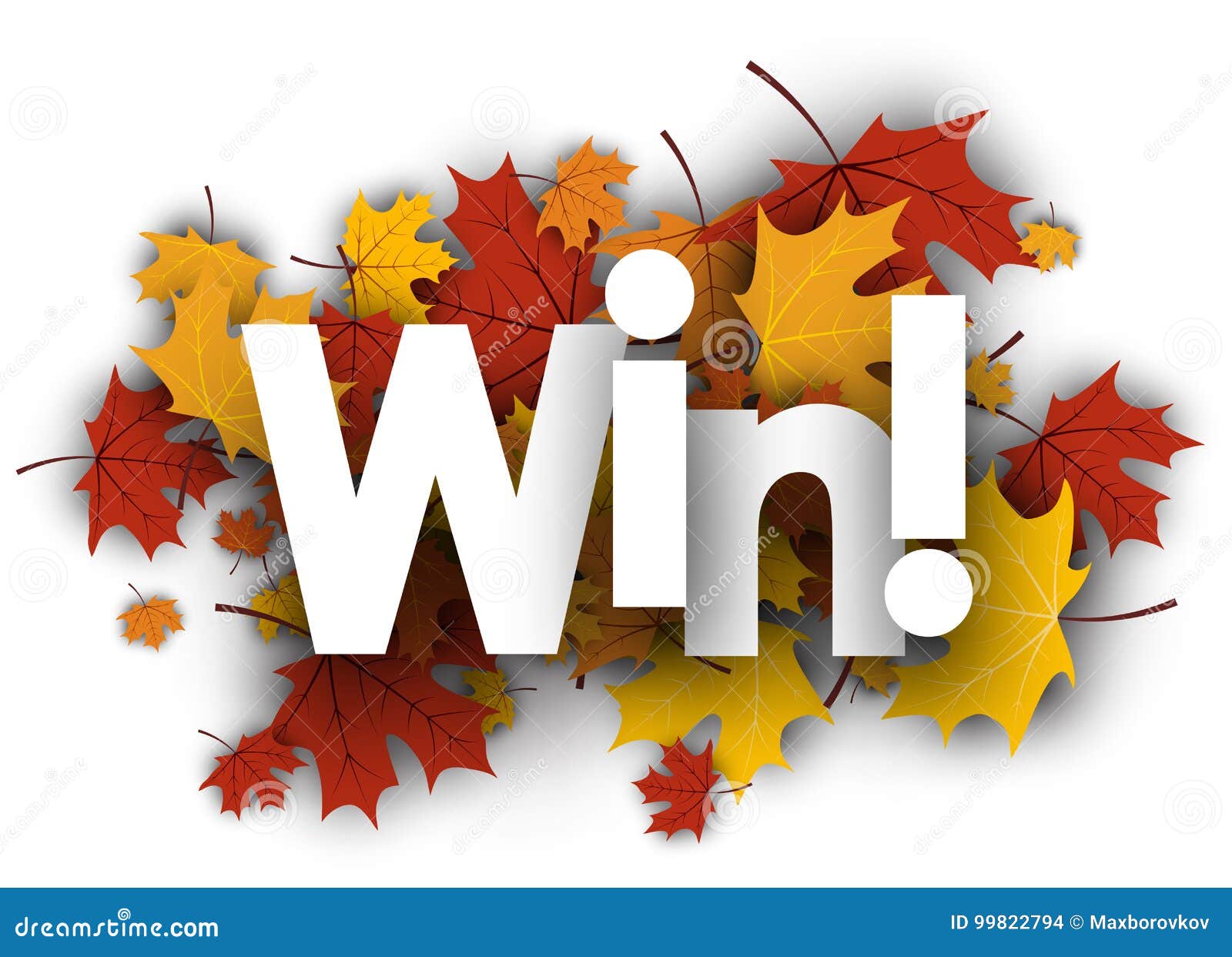 Win Background with Maple Leaves. Stock Vector - Illustration of ...
