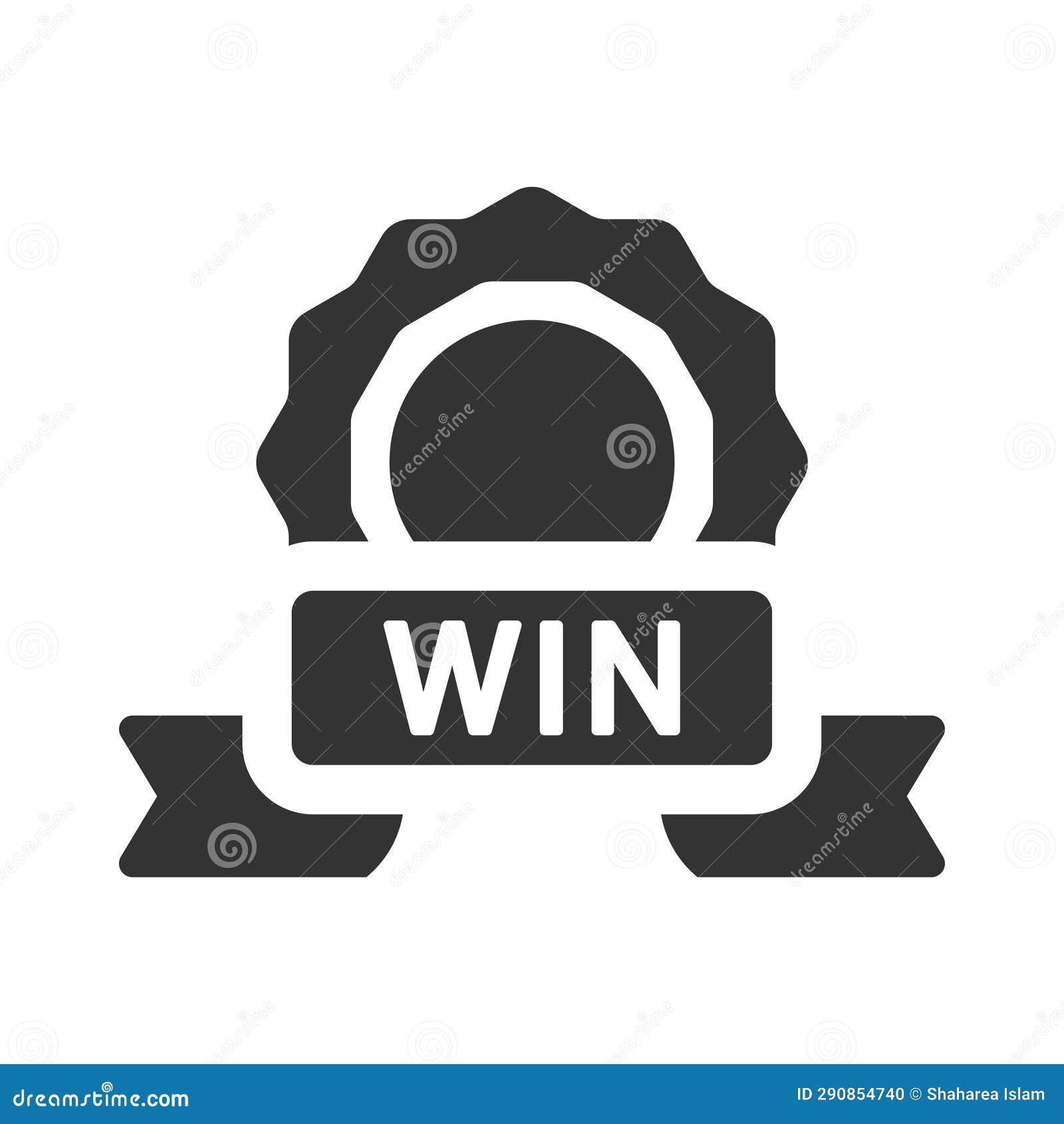 Win badge Icon stock illustration. Illustration of winner - 290854740