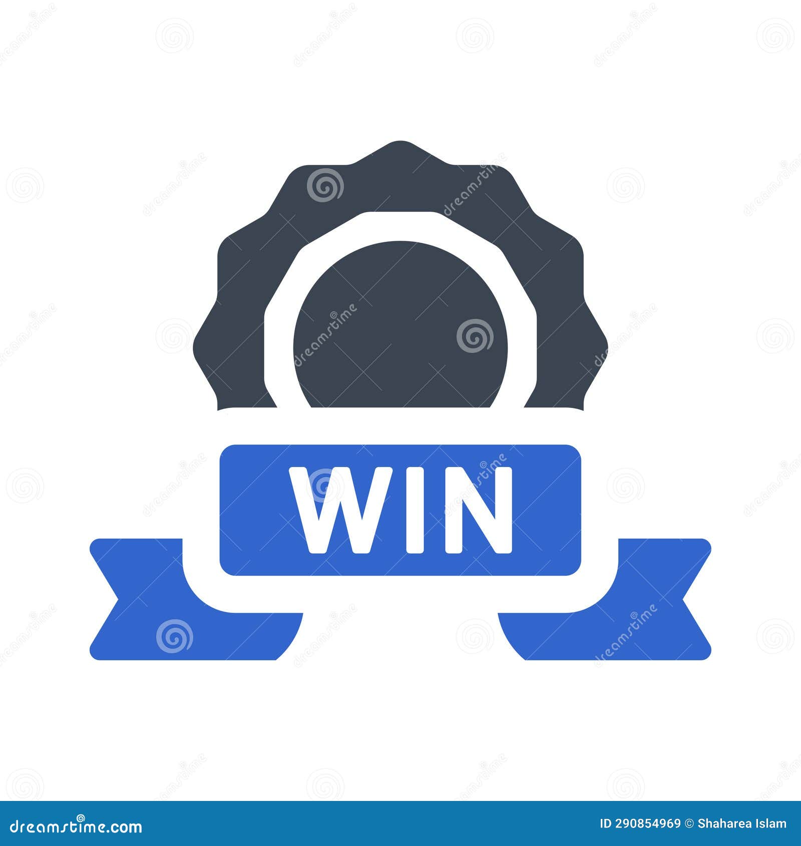 Win badge Icon stock illustration. Illustration of reward - 290854969