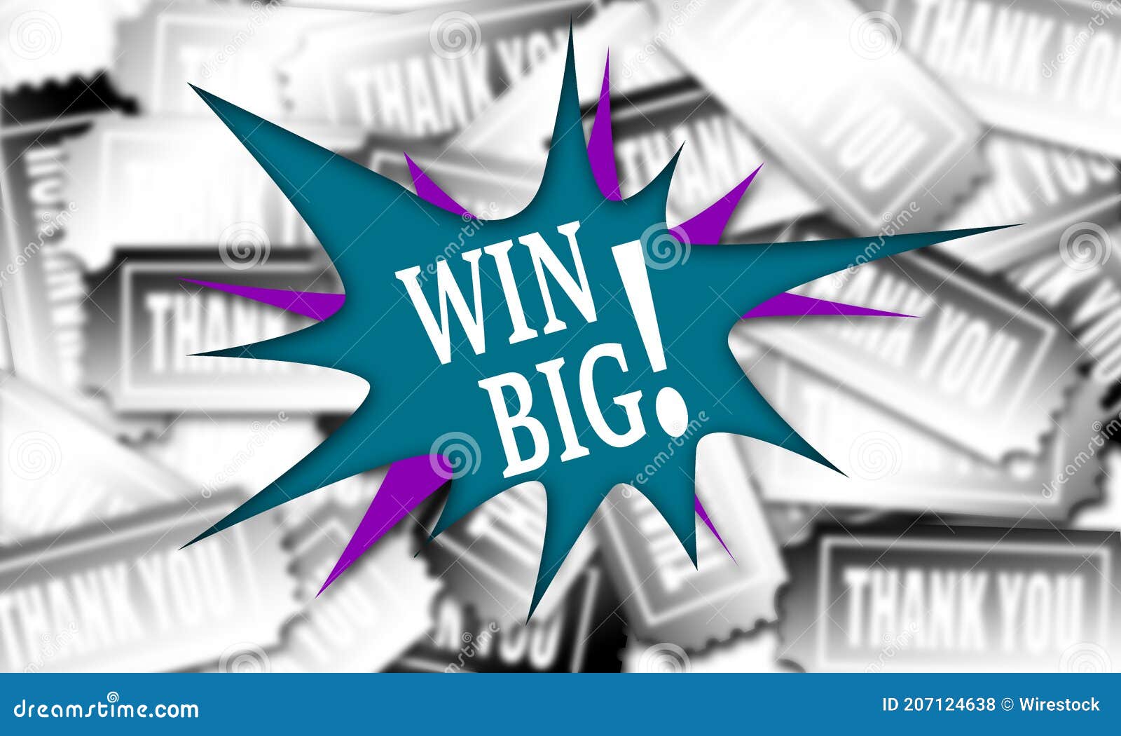 Win Big Concept with Black and White Ticket in Background Stock ...