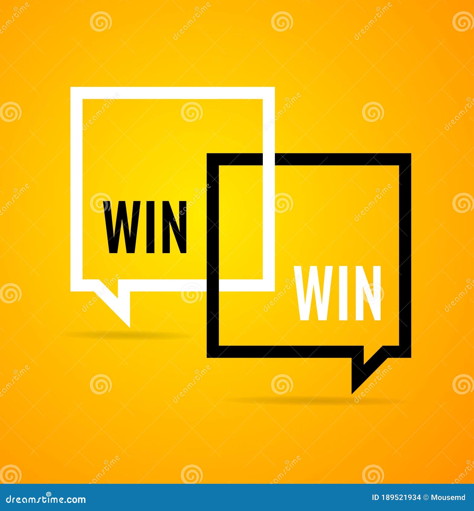 Win Win Concept Square Banner Poster Flyer. Vector Stock Vector ...
