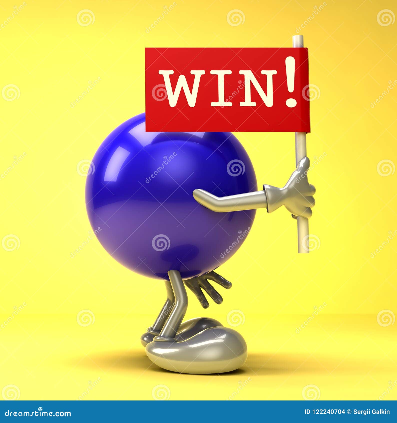 Win, 3d rendering stock illustration. Illustration of like - 122240704