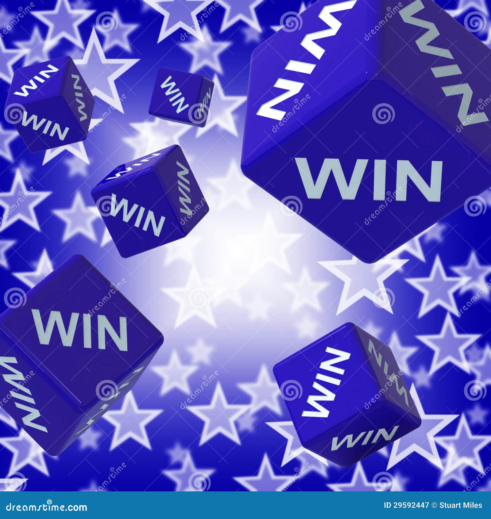Win Dice Background Showing Championship Stock Illustration ...