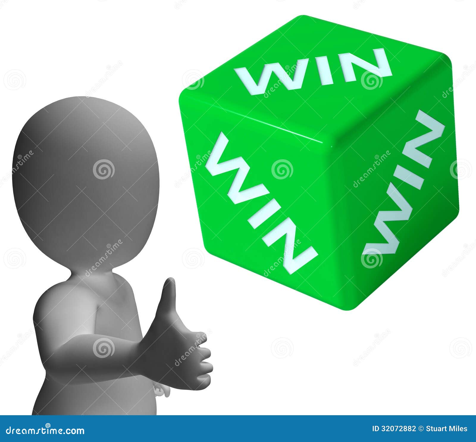 Win Dice Showing Success Winner and Champion Stock Illustration ...