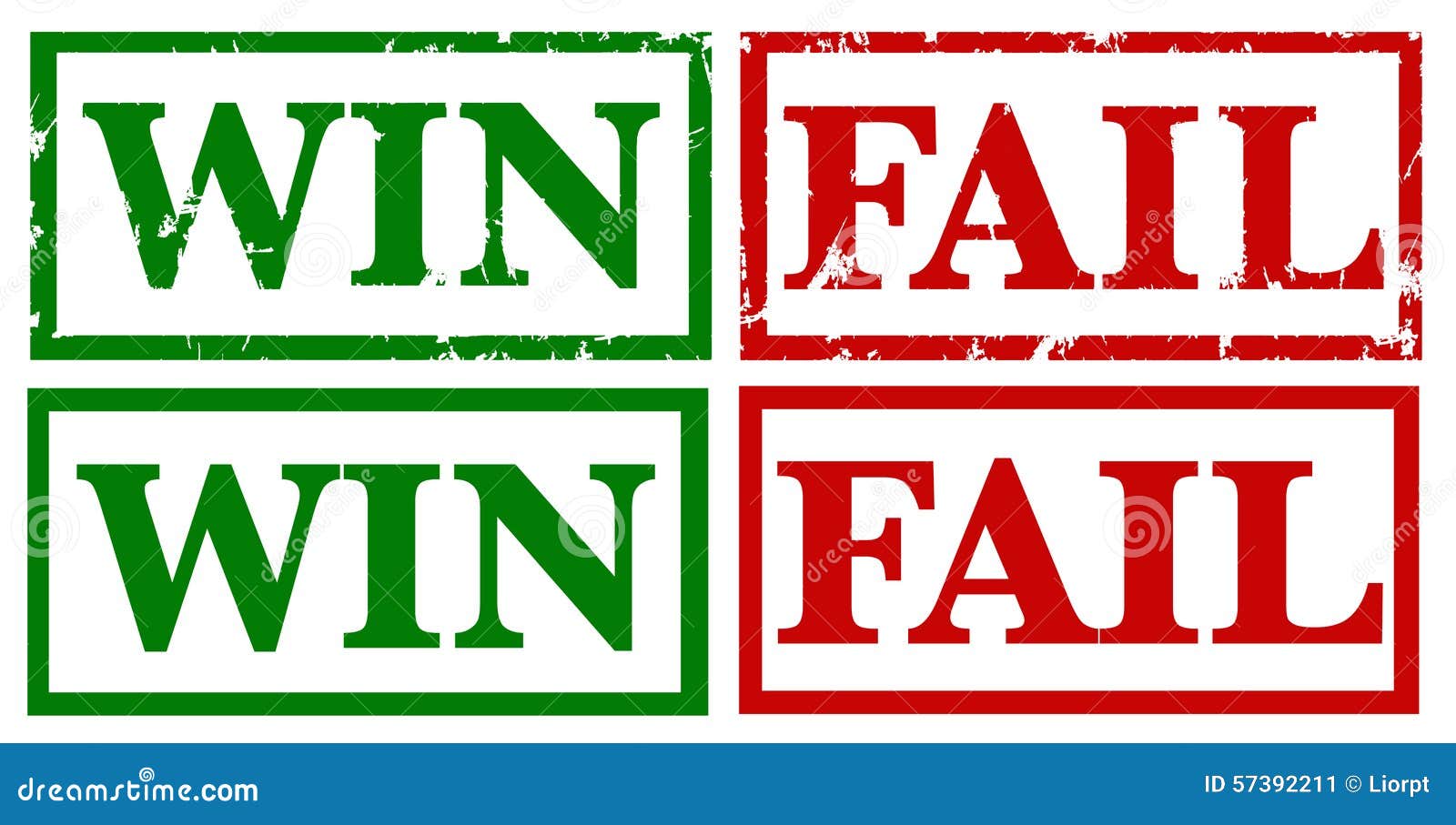 Win and Fail Rubber Stamps Vector Stock Vector - Illustration of rubber ...