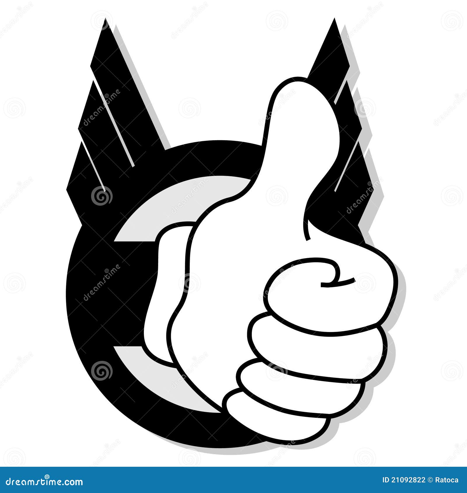 Win hand stock vector. Illustration of icon, glory, agree - 21092822