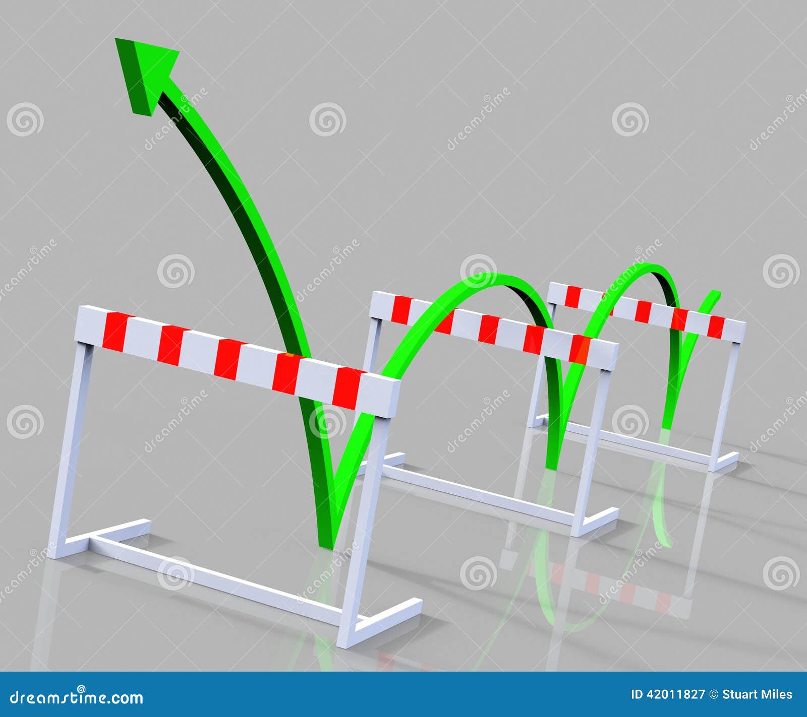 Win Hurdle Represents Overcome Problems and Challenge Stock ...