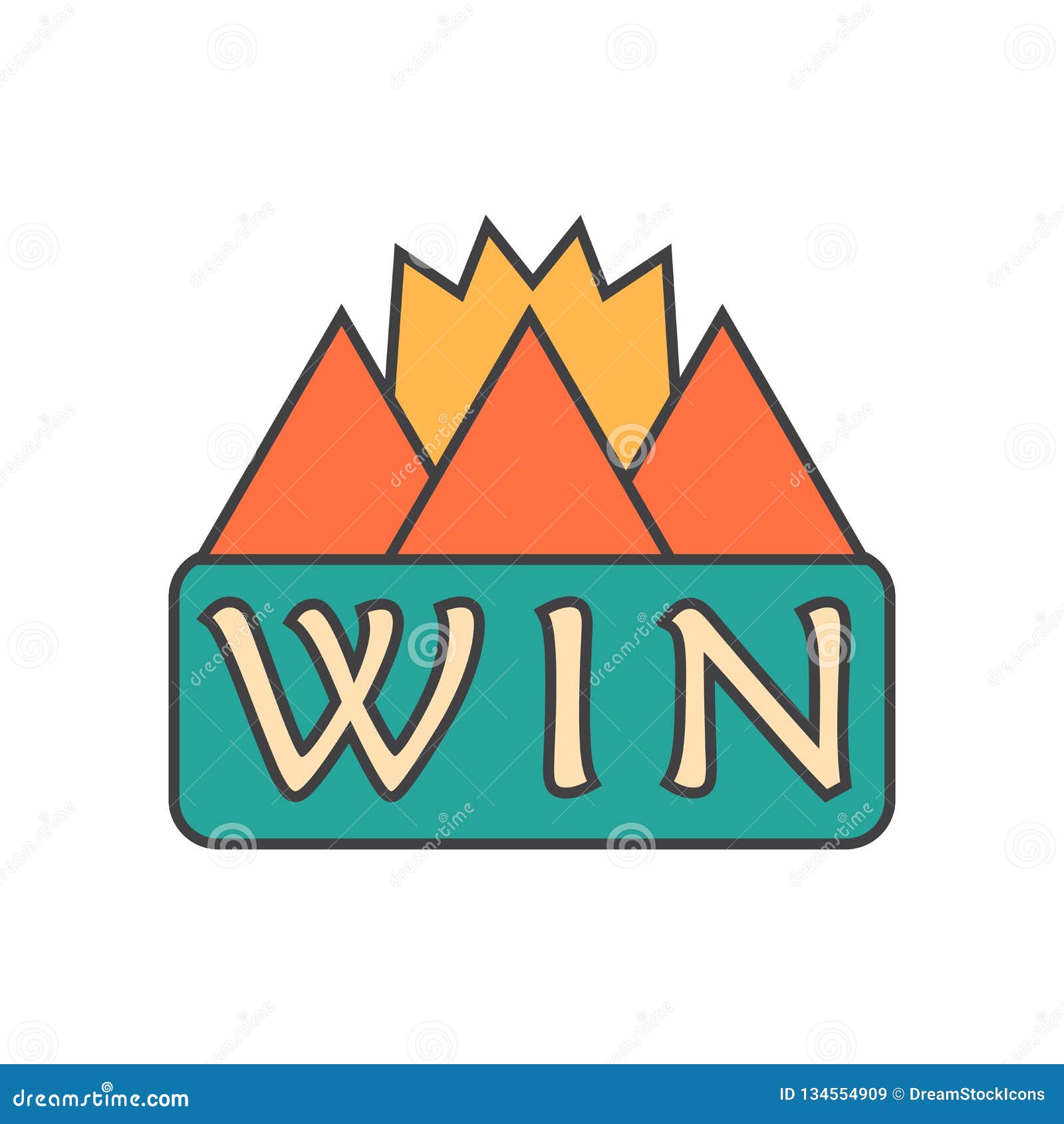 Win Icon Vector Sign and Symbol Isolated on White Background, Win Logo ...