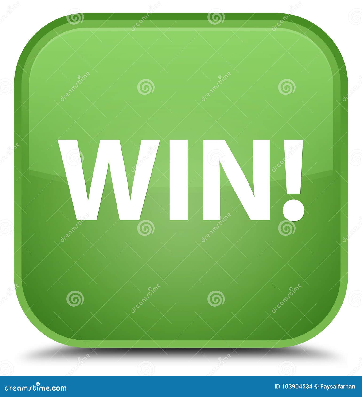 Win Special Soft Green Square Button Stock Illustration - Illustration ...
