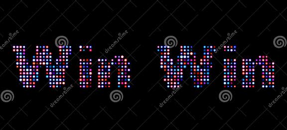 Win win led text stock illustration. Illustration of sign - 173014039