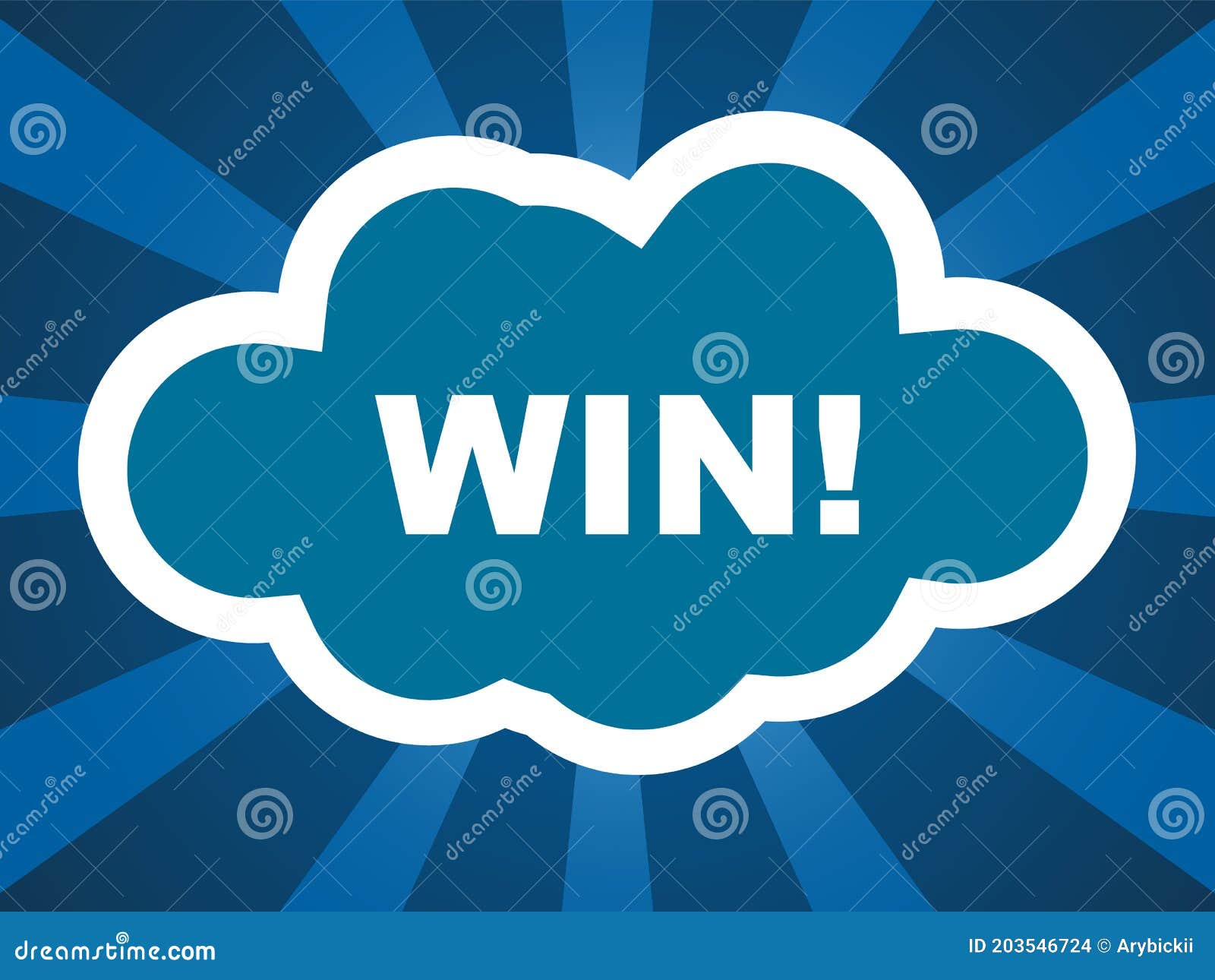 Win Lettering Text Banner. Vector Stock Vector - Illustration of ...