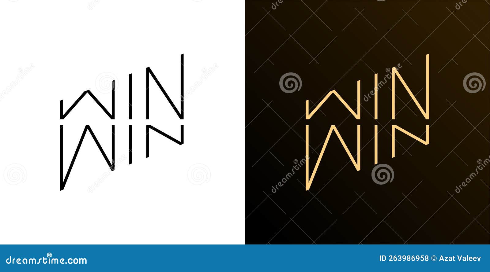 Win-win Logo Linear Dynamic Design Creative Concept. Winwin Partnership ...