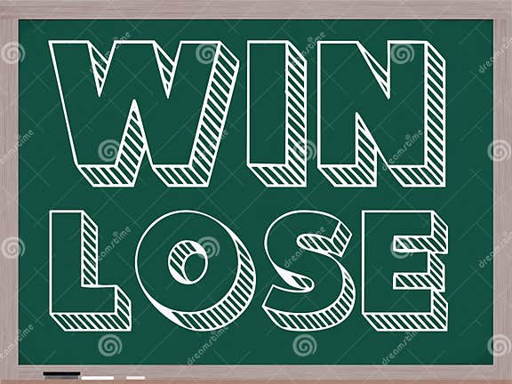 Win Lose Blackboard stock illustration. Illustration of wood - 22802735