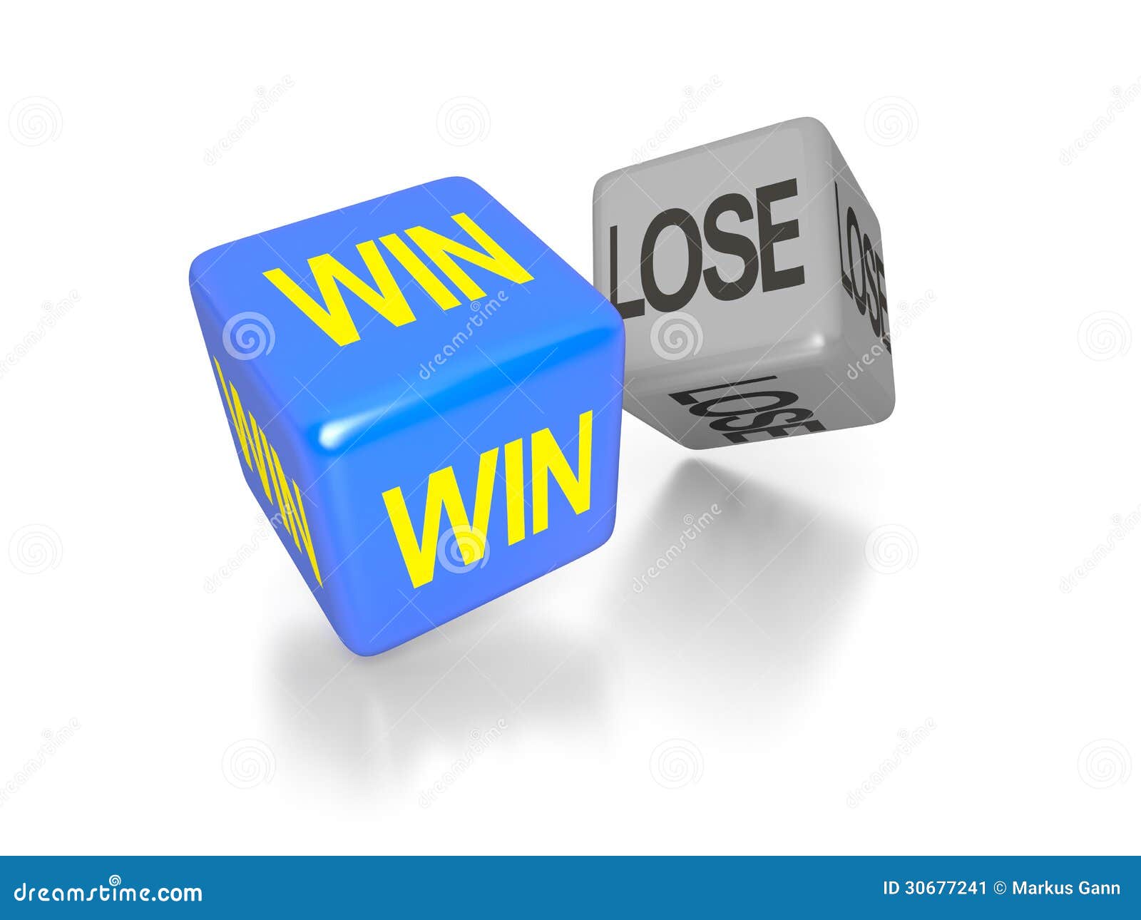 Win and lose dice stock illustration. Illustration of white - 30677241