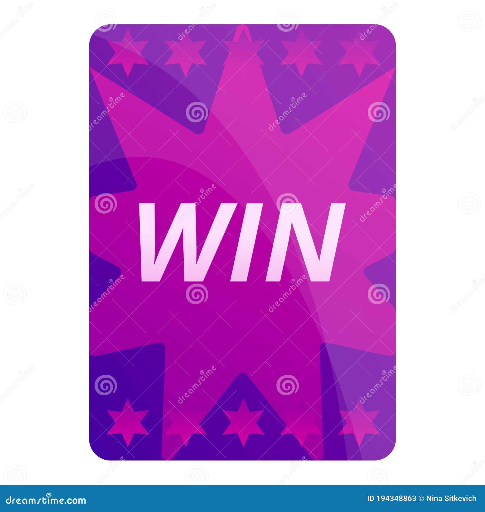 Win Lottery Ticket Icon, Cartoon Style Stock Vector - Illustration of ...