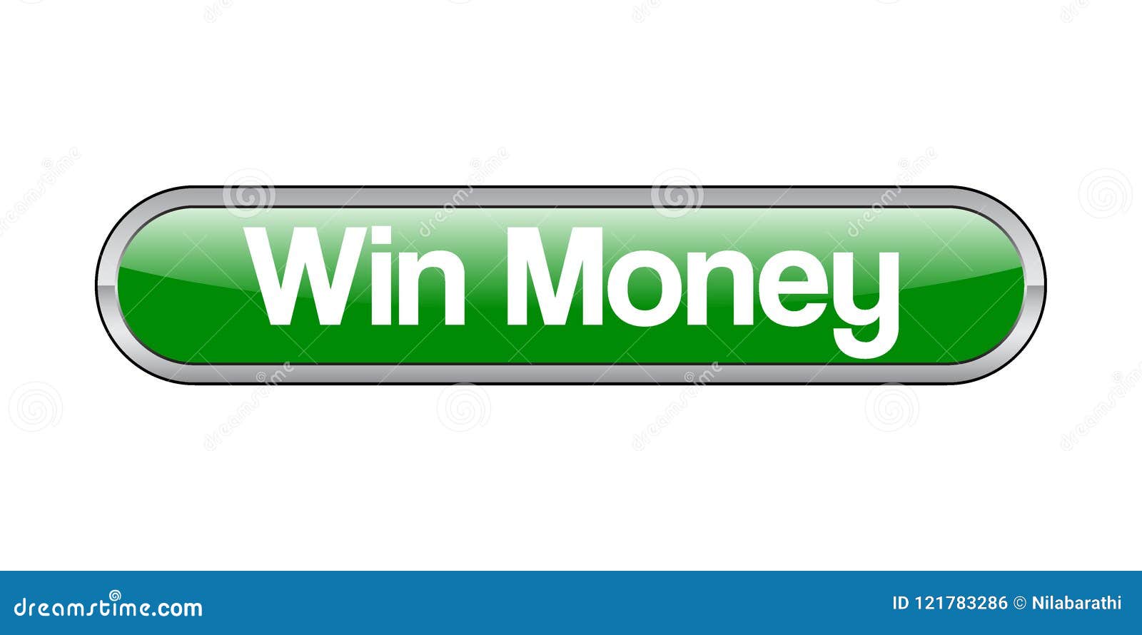 Win money button stock illustration. Illustration of cash - 121783286