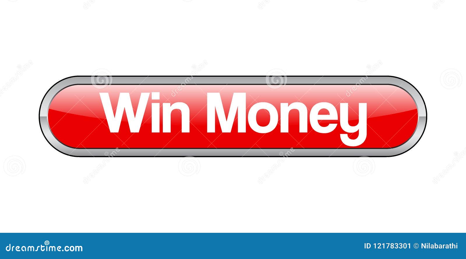 Win money button stock illustration. Illustration of advertising ...