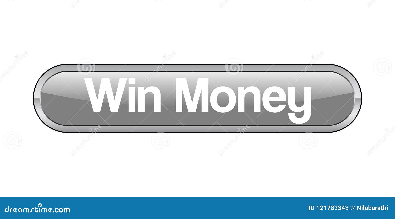 Win money button stock illustration. Illustration of action - 121783343