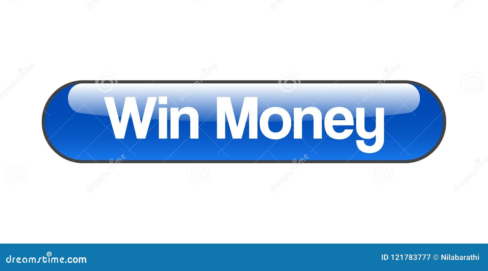 Win money button stock illustration. Illustration of click - 121783777