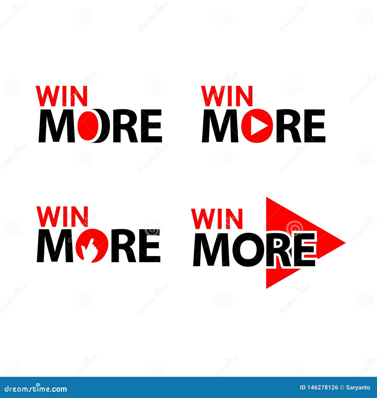 Win More. Creative Lettering Vector Illustration. Illustration in ...