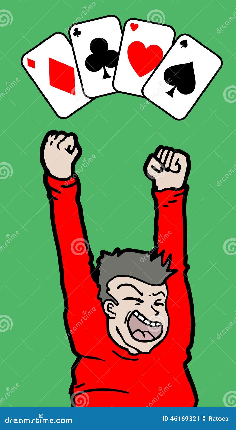 Win poker stock vector. Illustration of fabulous, gamble - 46169321