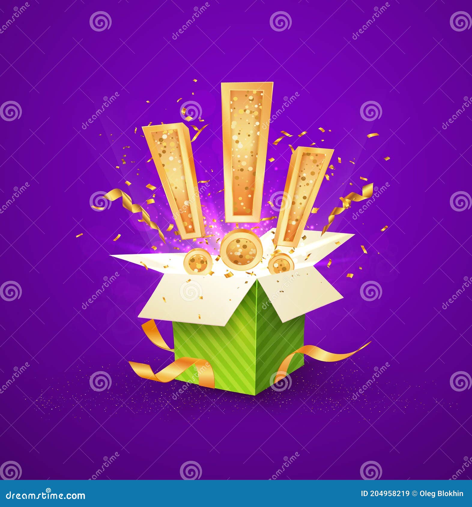 Win a Prize Giftbox Vector Illustration. Open Textured Green Box with ...