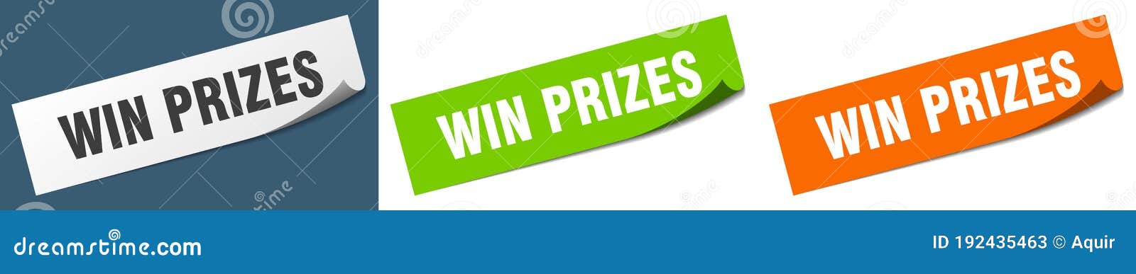 Win Prizes Banner. Win Prizes Speech Bubble Label Set. Stock Vector ...