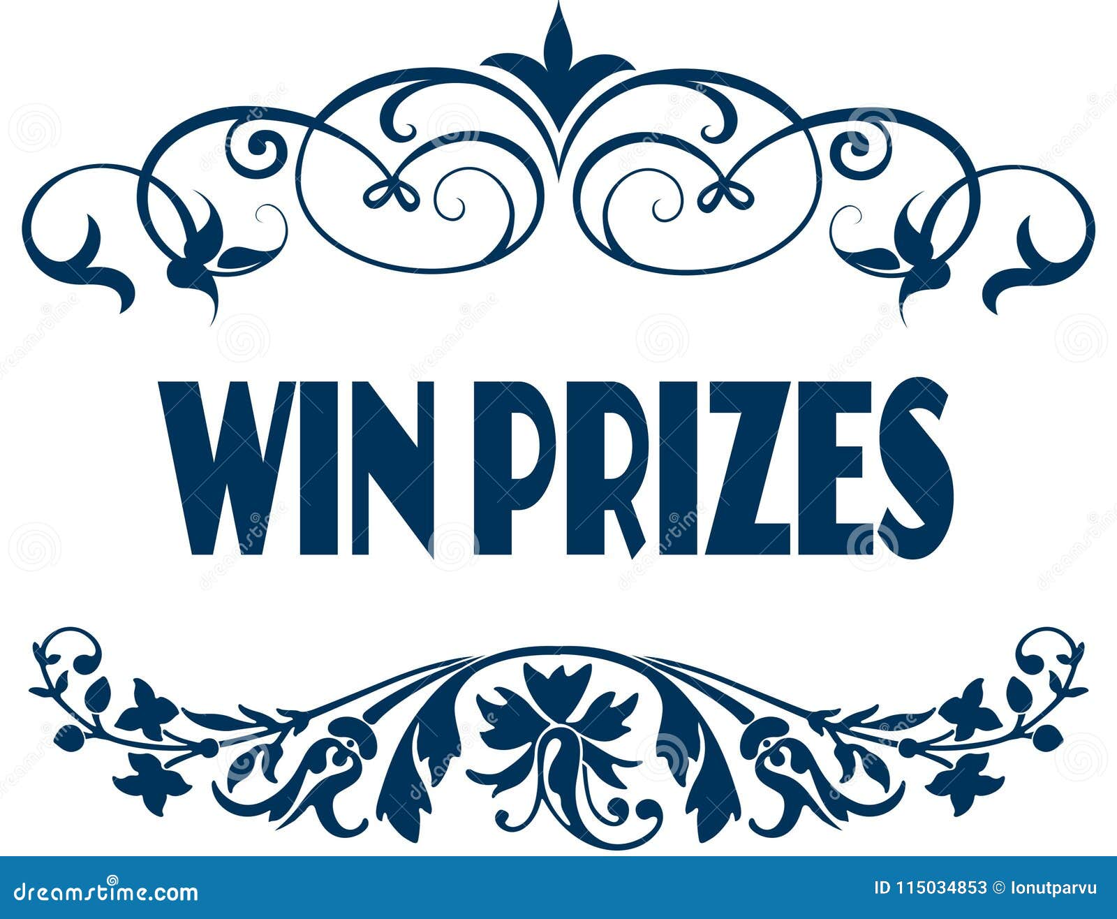 WIN PRIZES Blue Text Frames. Stock Illustration - Illustration of ...