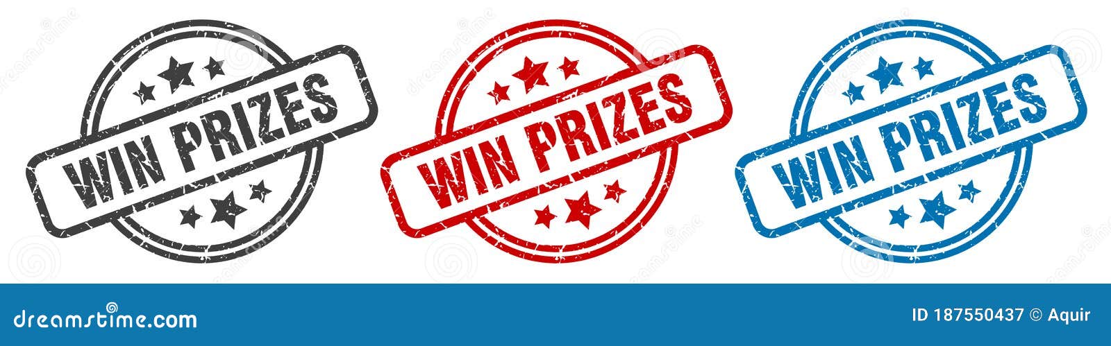 Win Prizes Stamp. Win Prizes Round Isolated Sign Stock Vector ...