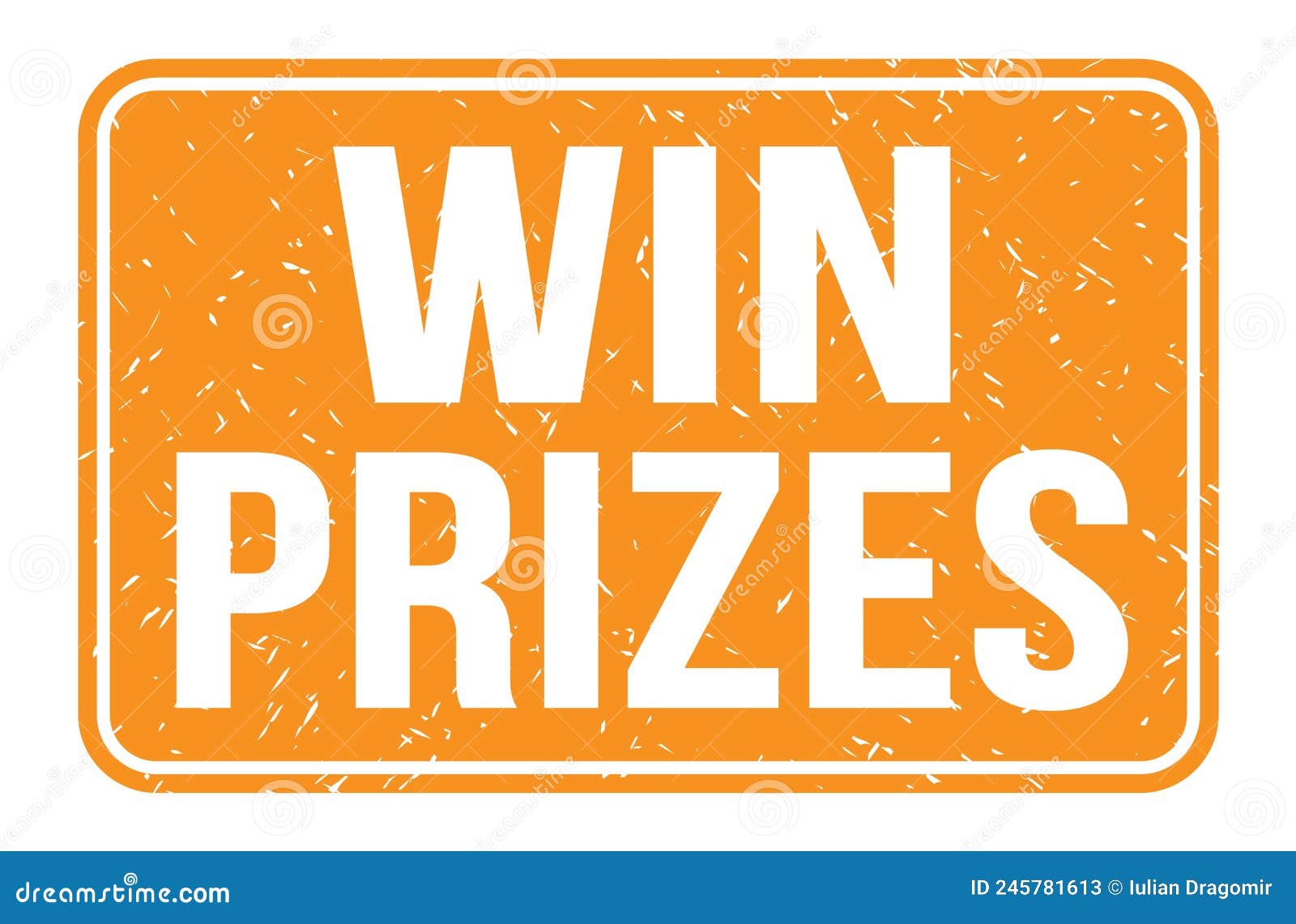 WIN PRIZES, Words on Orange Rectangle Stamp Sign Stock Illustration ...