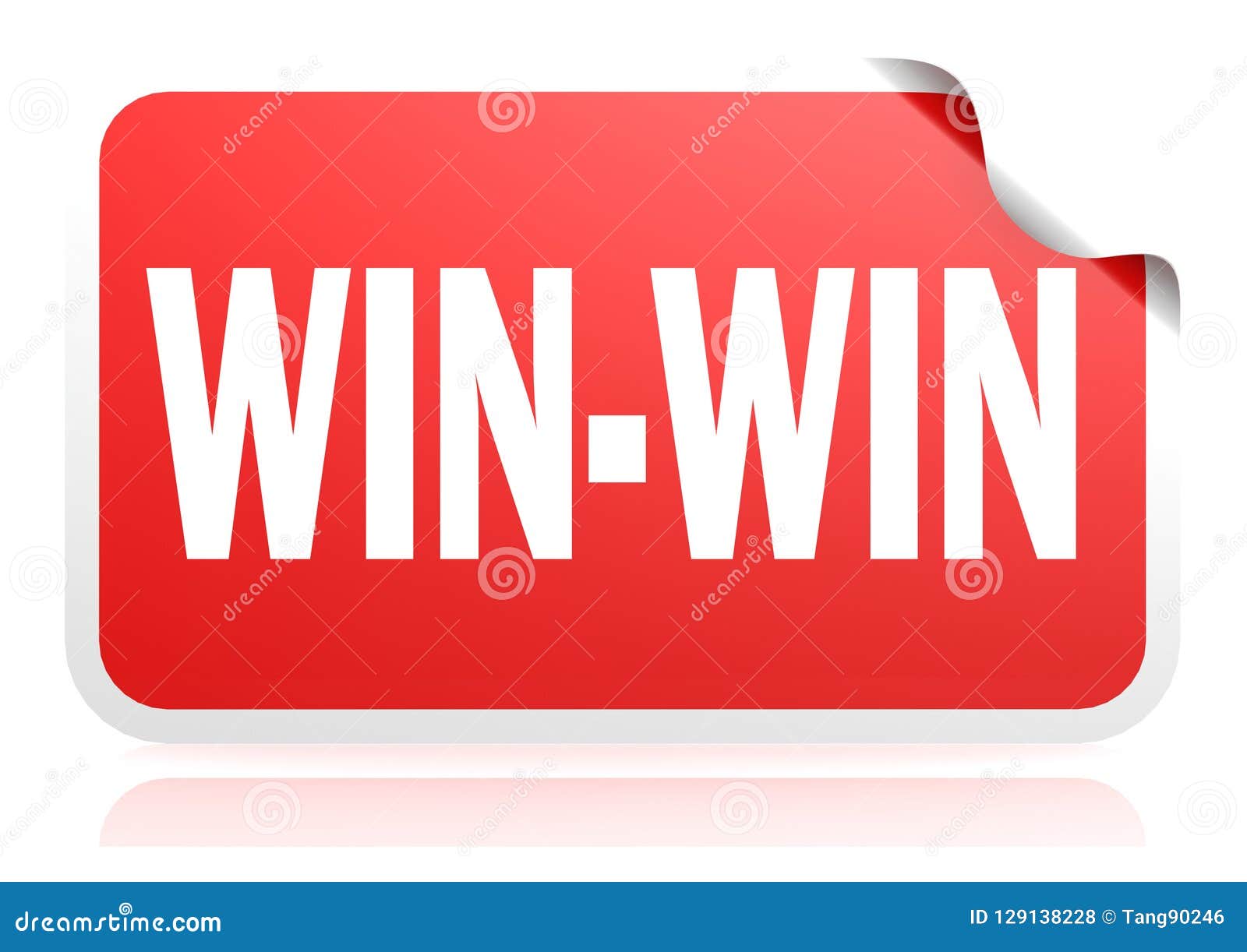 Win-win red square banner stock illustration. Illustration of success ...
