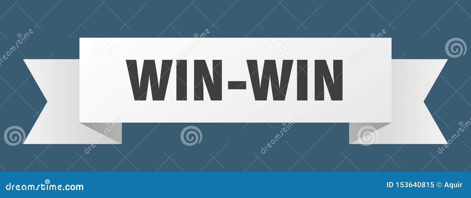 Win-win ribbon. stock vector. Illustration of white - 153640815
