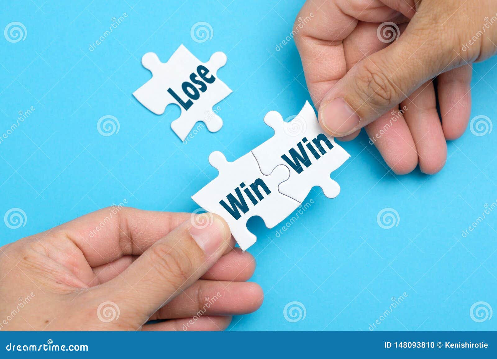 Win Win Situation on White Puzzle Stock Photo - Image of partner ...